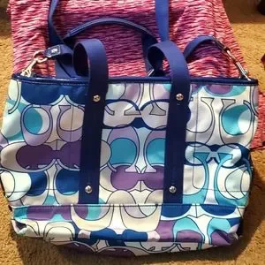 Coach | Bags | Multi Blue Authentic Coach Bag | Poshmark